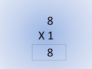 Multiplication 8s | PPTX
