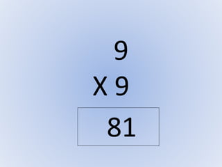 Multiplication 9s | PPTX