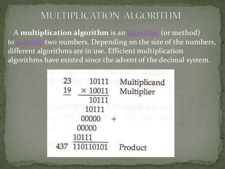 Multiplication Algorithm