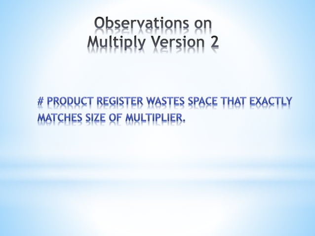 Multiplication Algorithm Hardware And Flowchart Ppt