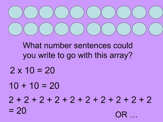 Multiplication arrays ppt | PPT