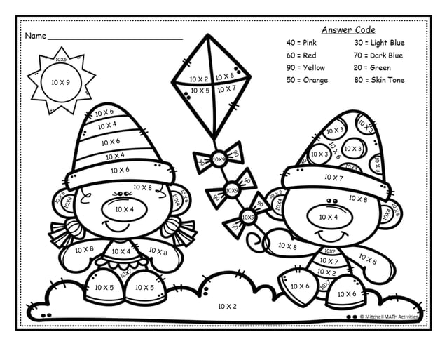 Multiplication colorbynumber2sto12sdistancelearningprintables 1 | PDF ...