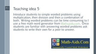 Multiplication & division teaching ideas | PPT