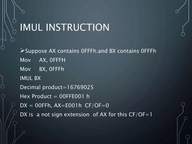Multiplication & division instructions microprocessor 8086 | PPTX