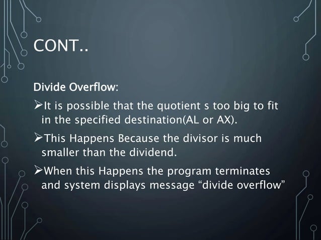 Multiplication & division instructions microprocessor 8086 | PPTX