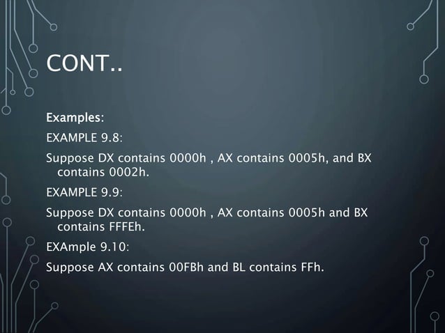 Multiplication & division instructions microprocessor 8086 | PPTX