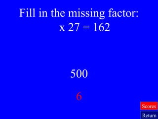 Multiplication division jeopardy | PPT