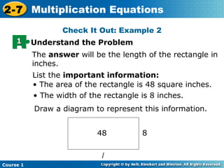 Multiplication equations | PPT