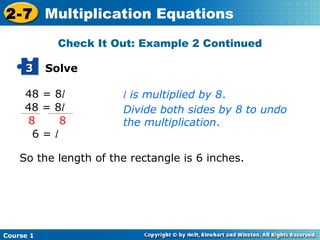 Multiplication equations | PPT