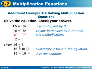 Multiplication equations | PPT