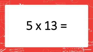 Multiplication facts 5s | PPTX