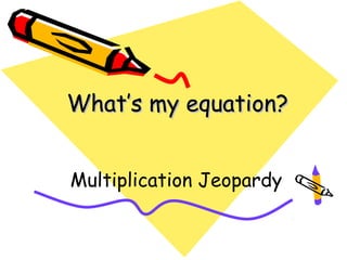Multiplication jeopardy game | PPT