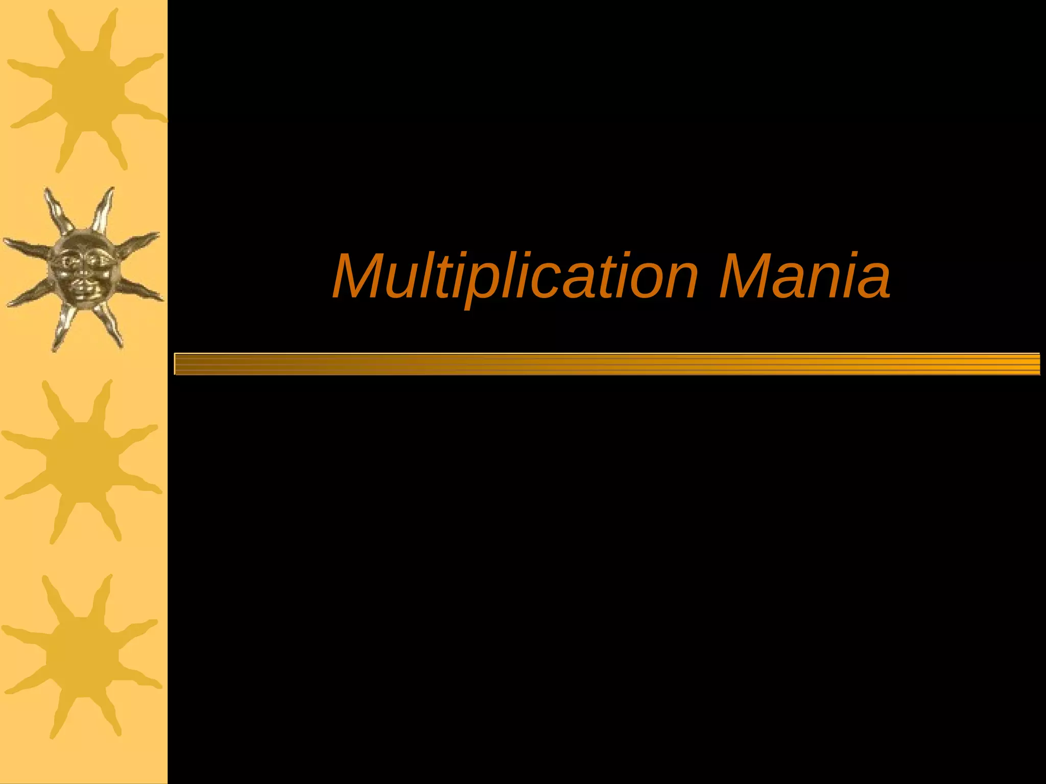Multiplication mania (math) | PPT