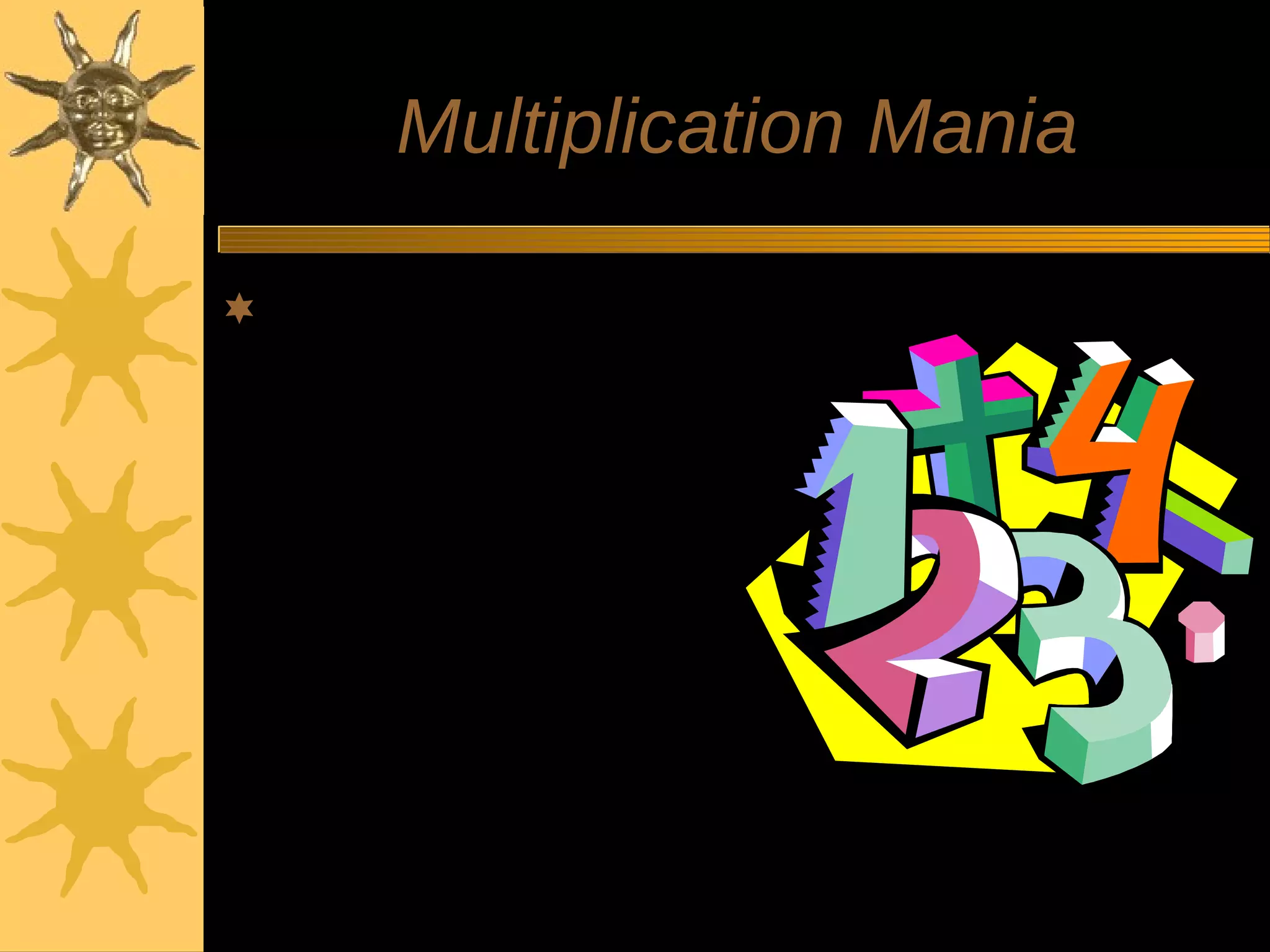 Multiplication mania (math) | PPT