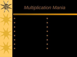 Multiplication mania (math) | PPT