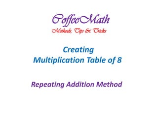 Multiplication of 8 repeating addition method | PPSX | Science