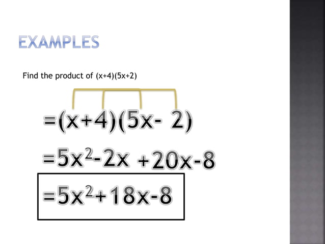 Multiplication of binomials | PPT