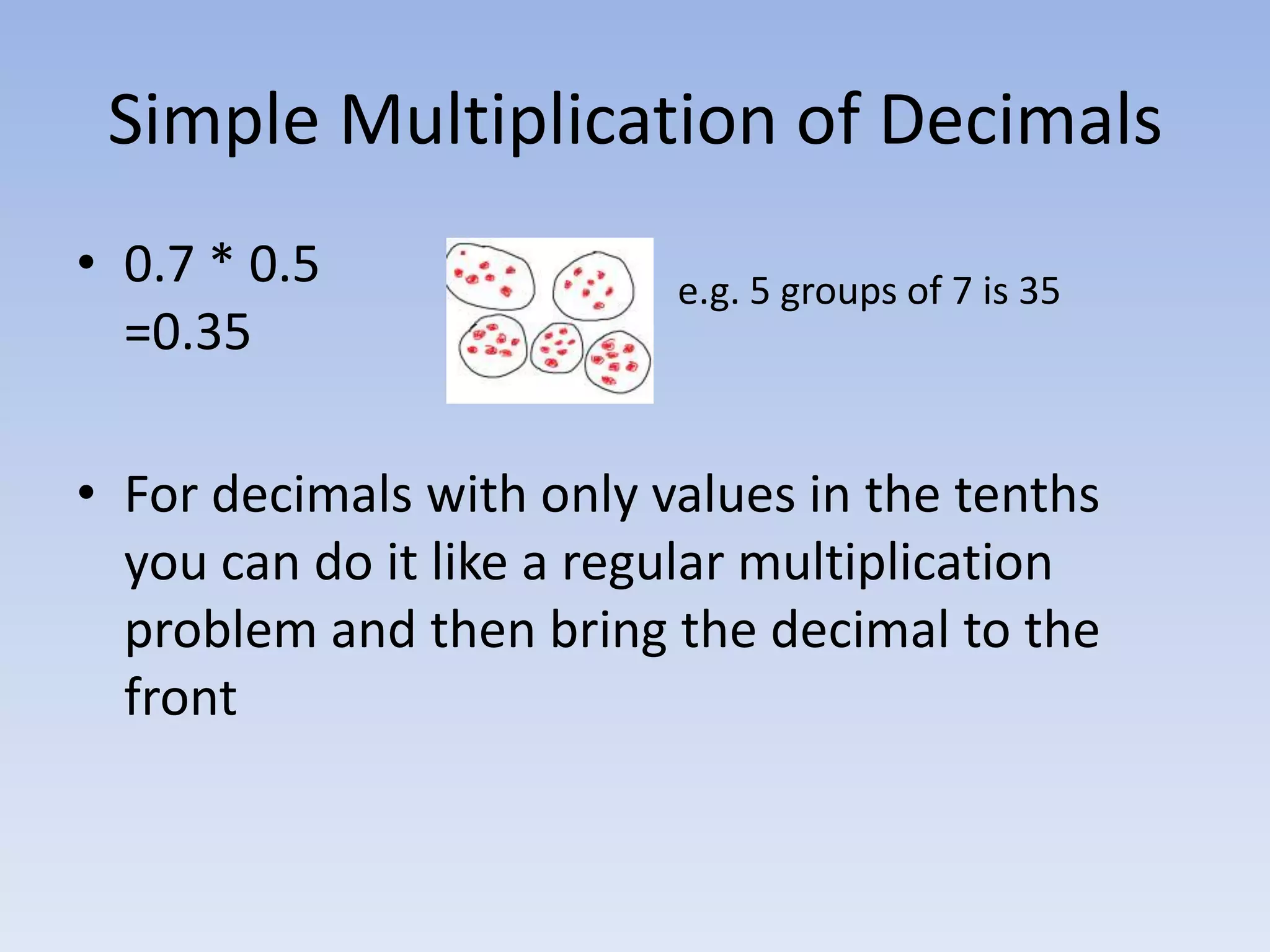 Multiplication of decimals | PPTX