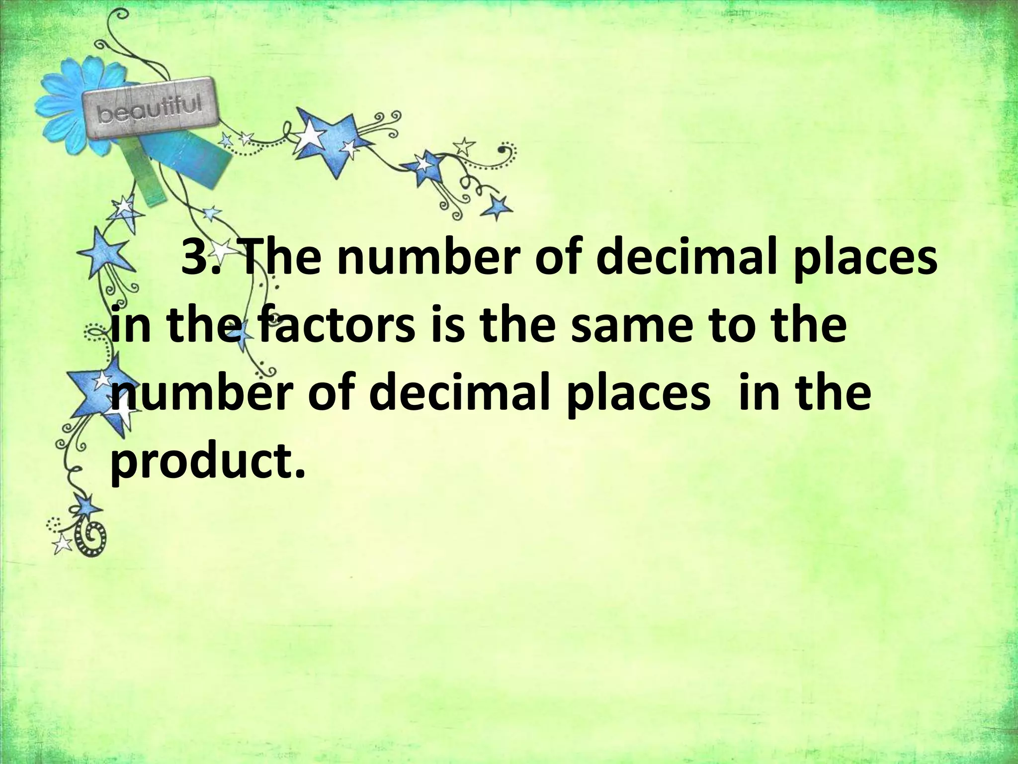 Multiplication of decimals | PPTX