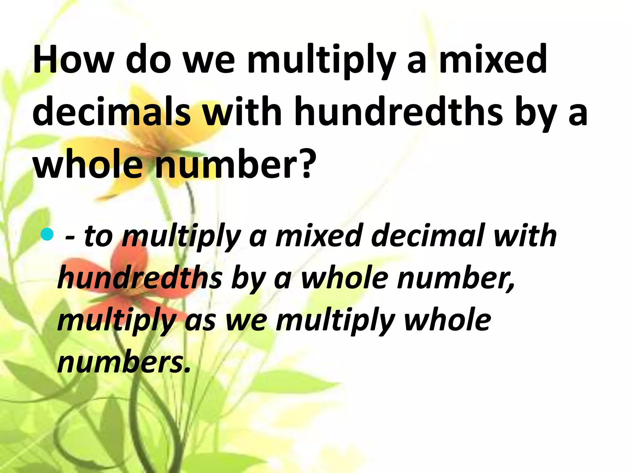 Multiplication of decimals | PPTX