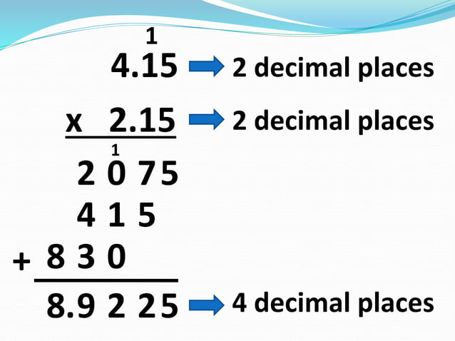 Multiplication of decimals | PPTX