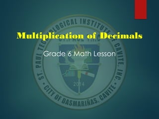 Multiplication_of_Decimals_Grade6 mathematics | PPTX