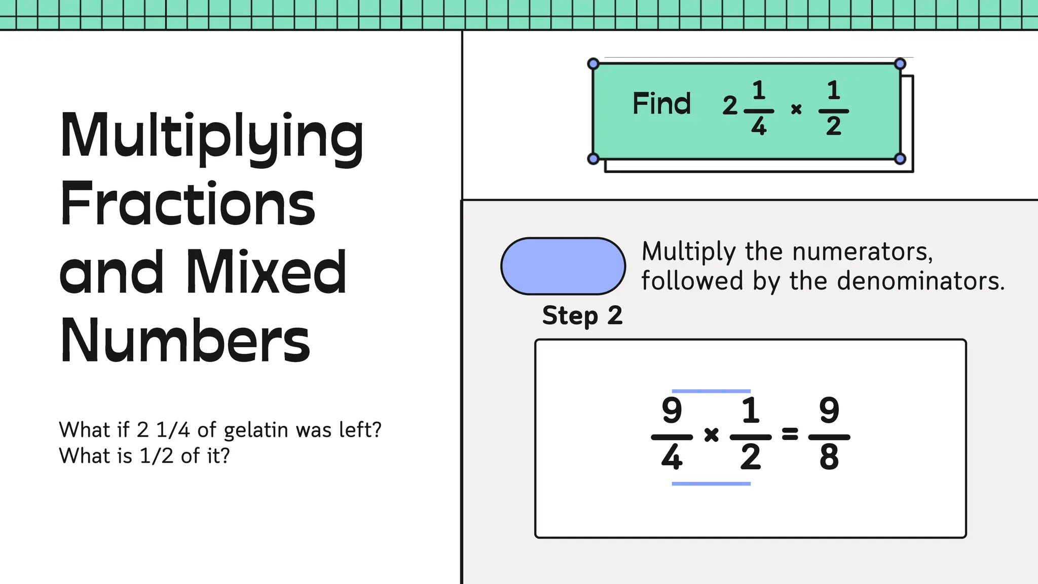 Multiplication of Fractions Education Presentation in White Purple ...