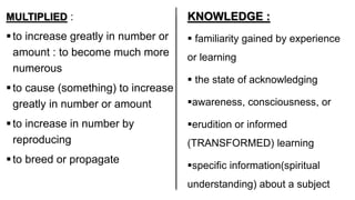 Multiplication of grace | PPTX