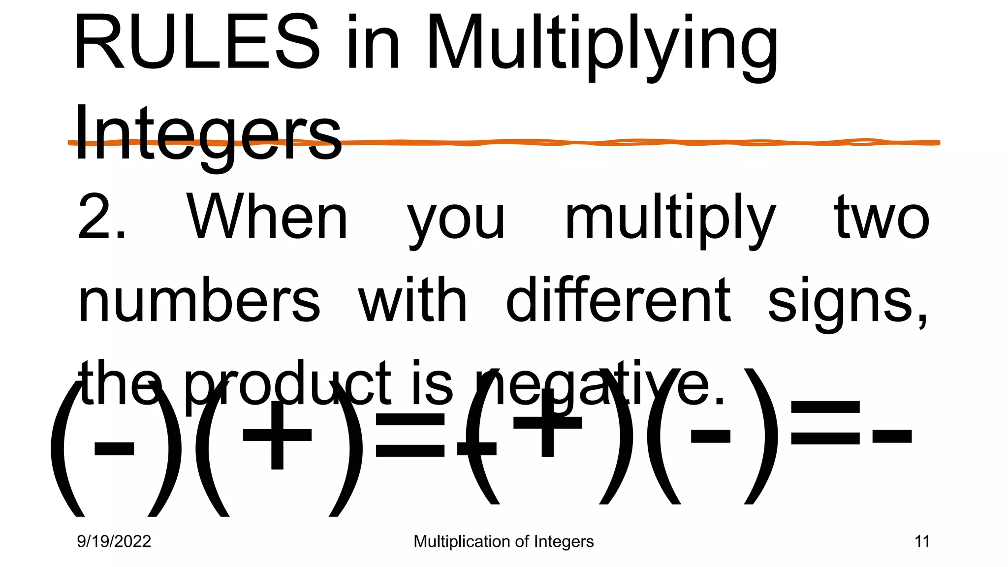 MULTIPLICATION OF INTEGERS -.pptx