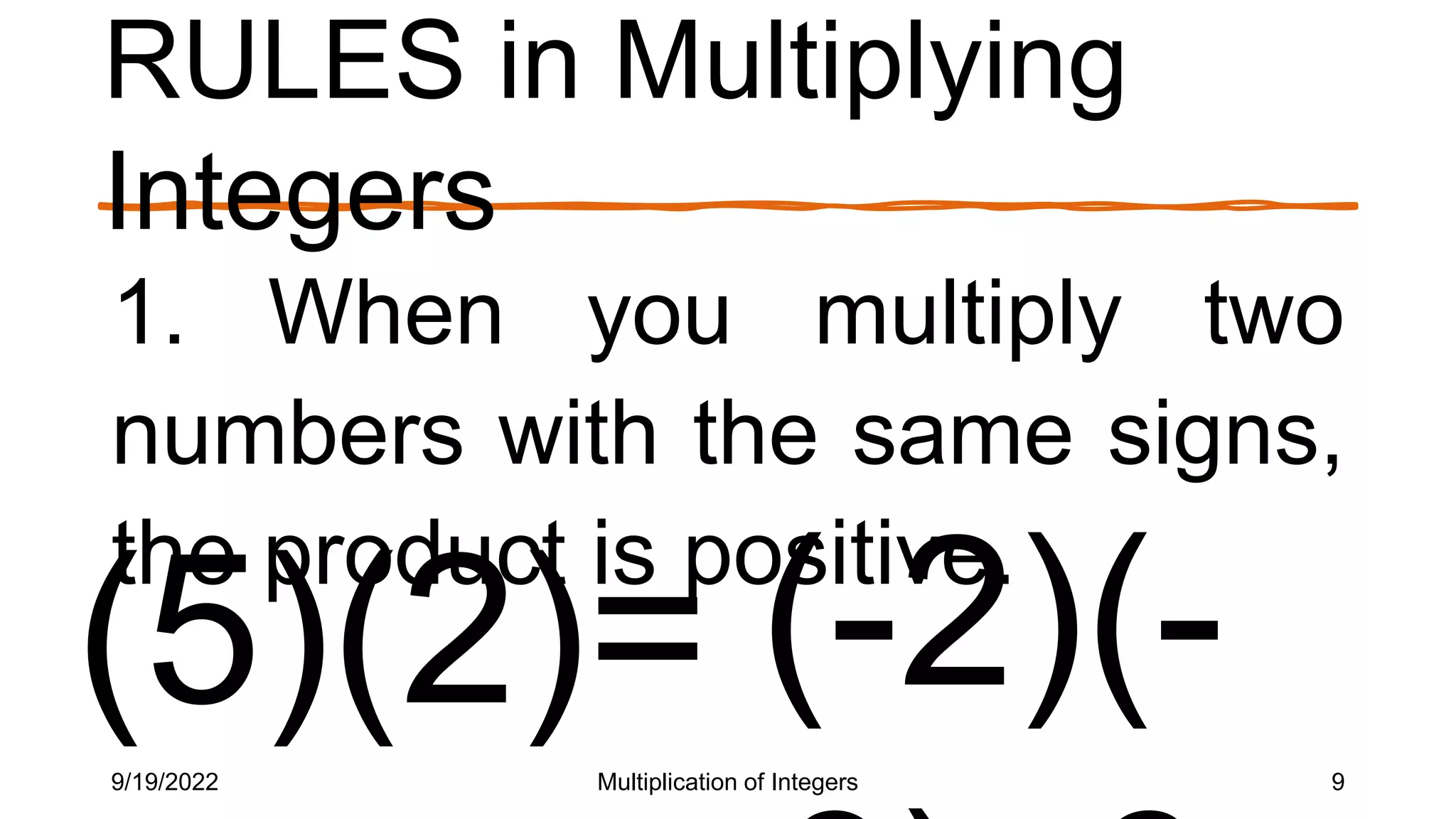 MULTIPLICATION OF INTEGERS -.pptx