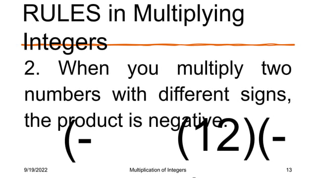 MULTIPLICATION OF INTEGERS -.pptx
