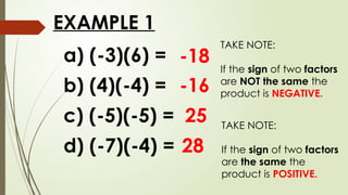 MULTIPLICATION OF INTEGERS Grade 7 1st Quarter.pptx