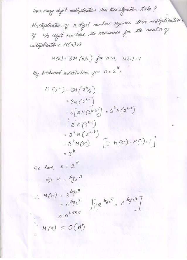 Multiplication Of Integers And Strassens Matrix Multiplication Subi Notes Pdf