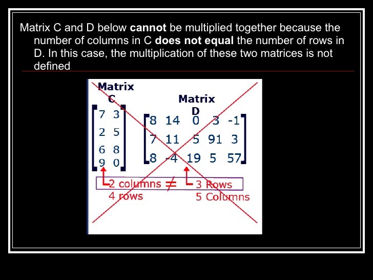Multiplication Of Matrices