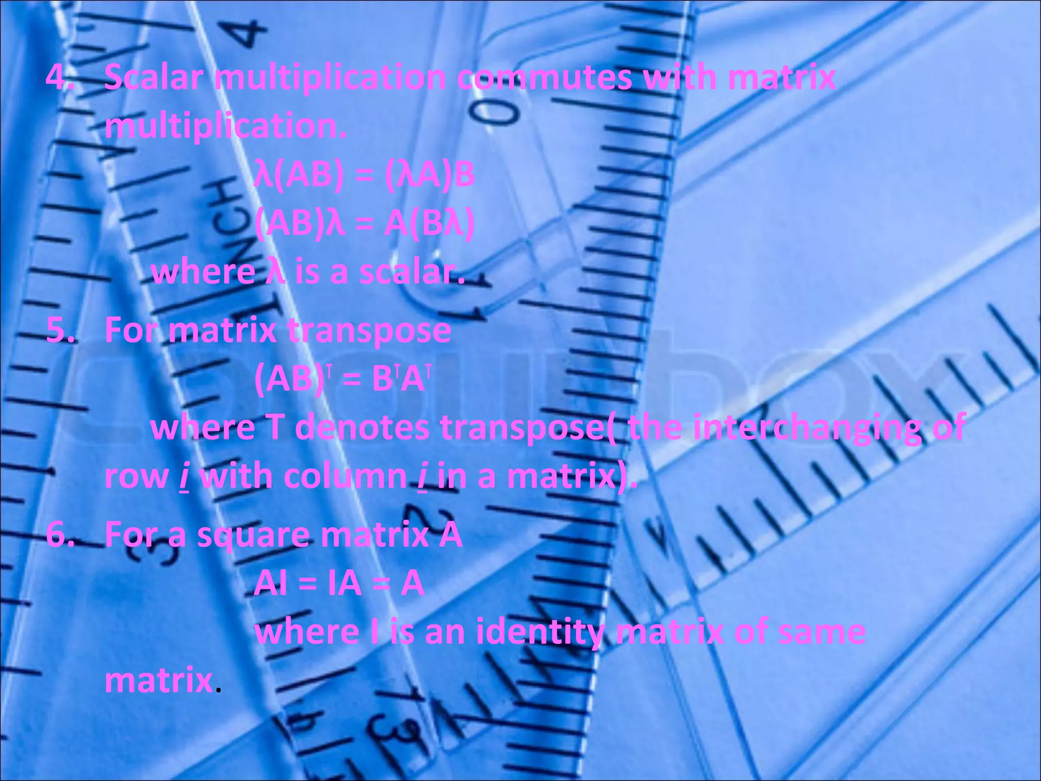 Multiplication of matrices and its application in biology | PPT