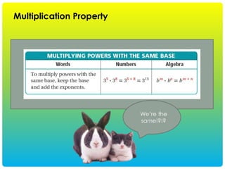 Multiplication of numbers in exponential form | PPTX