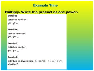 Multiplication of numbers in exponential form | PPTX