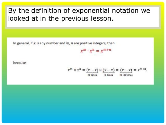 Multiplication of numbers in exponential form