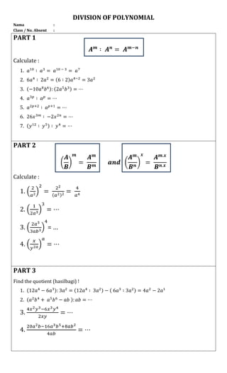Multiplication of polynomial | PDF