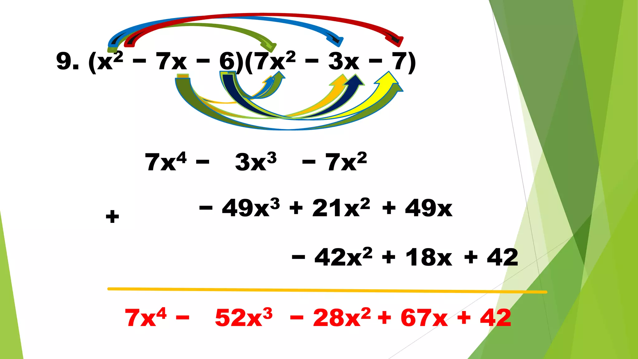Multiplication of polynomials | PPTX