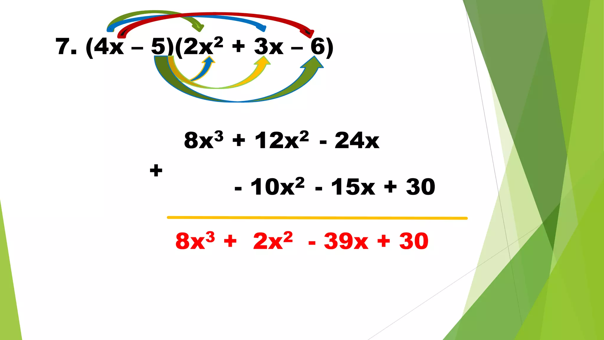 Multiplication of polynomials | PPTX