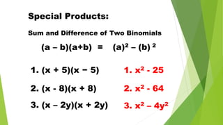 Multiplication of polynomials | PPTX