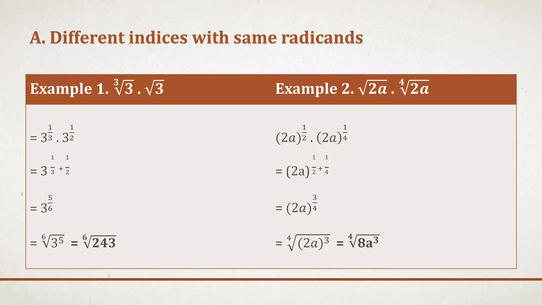 Multiplication of radicals | PPTX