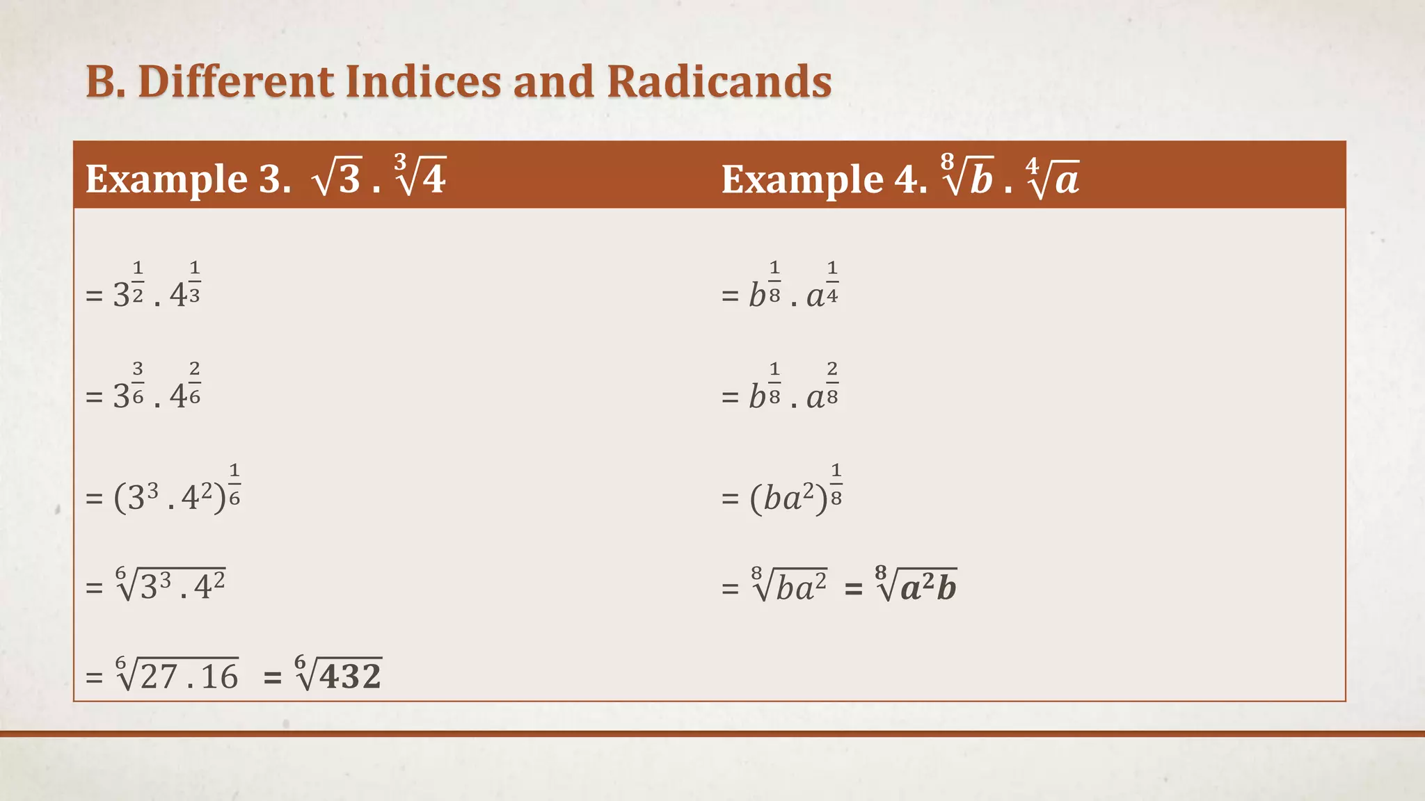 Multiplication of radicals | PPTX