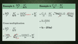 Multiplication Of Rational Expression | Pptx