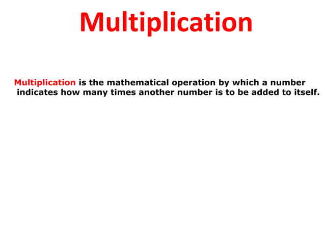 Multiplication | PPT