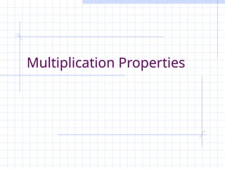 Multiplication_Properties for grade IV students | PPTX
