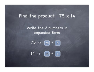 Multiplication strategy | PDF