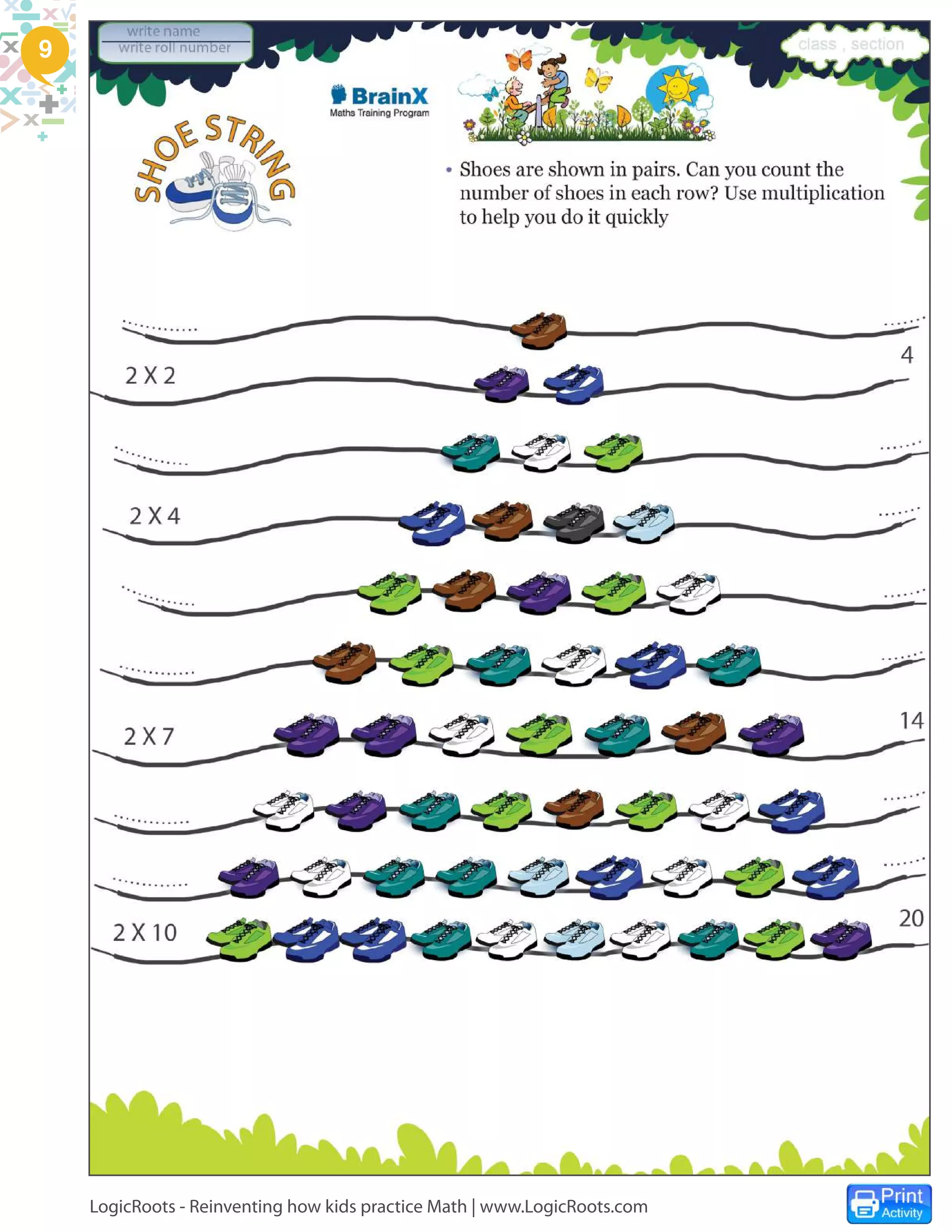 Multiplication table Board Game - Monster Sock Factory. 8 times more ...
