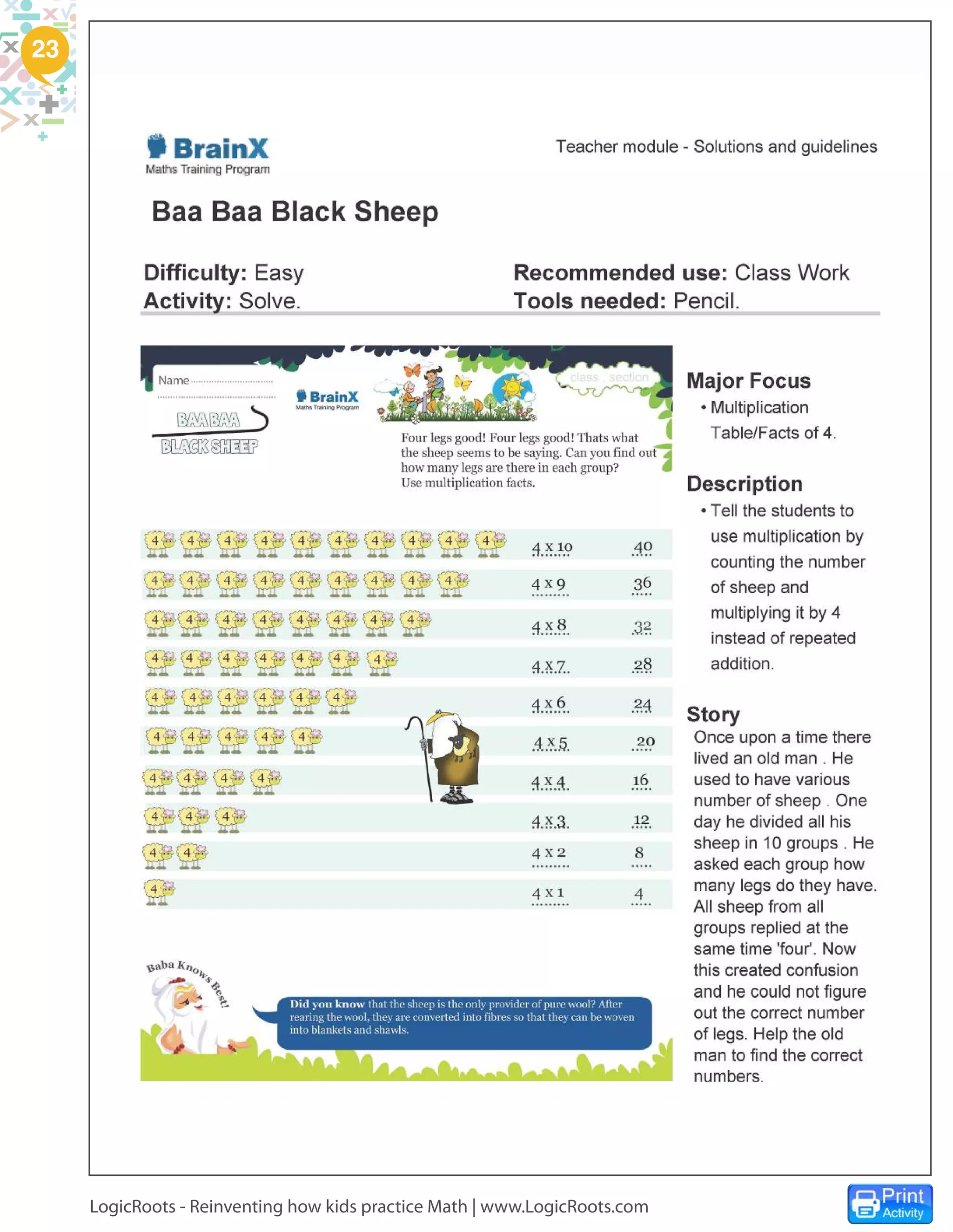 Multiplication table Board Game - Monster Sock Factory. 8 times more ...